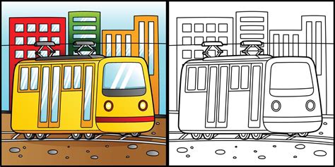 Tranv A Para Colorear P Gina Veh Culo Ilustraci N Vector En The