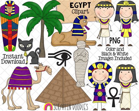 A Majestic Egyptian Golden Pharaoh Vector Clip Art Illustration Clip