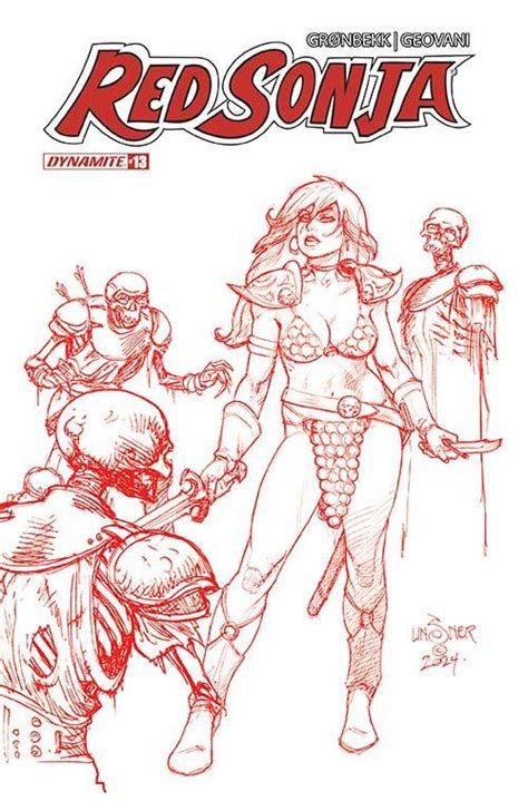 JUN248525 RED SONJA 2023 13 CVR Q FOC 10 COPY LINSNER FIERY RED LINE