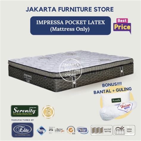 Jual Springbed Elite Serenity Impressa Pocket Latex Uk 160x200 Hanya