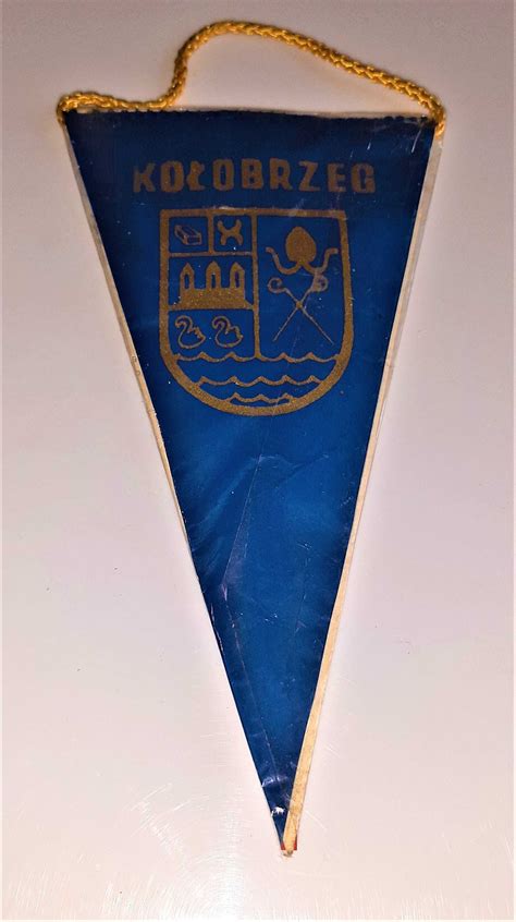 Proporczyk Duży Fiat 125 p Kołobrzeg Herb Polska Flaga Łódź Polesie