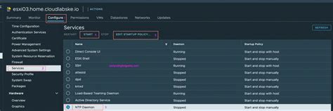 How To Configure Ntp Time On Vsphere Esxi Vcenter Computingforgeeks