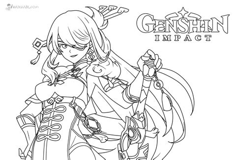 Genshin Impact Beidou Coloring Pages Genshin Impact Coloring Pages