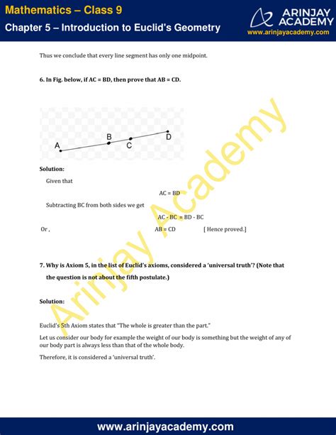 ncert solutions for class 9 maths chapter 5 exercise 5 1 introduction to euclid s geometry