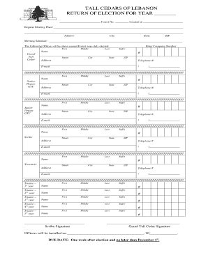 Fillable Online Tallcedars TALL CEDARS OF LEBANON Fax Email Print