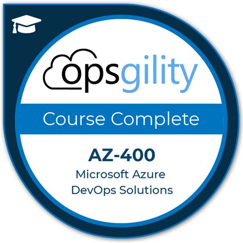 Microsoft Azure DevOps Solutions Course AZ 400 Completion Badge Credly