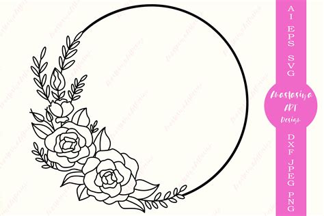Floral Svg Circle 219 Best Free SVG File