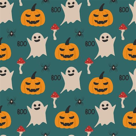 Premium Vector Halloween Seamless Pattern