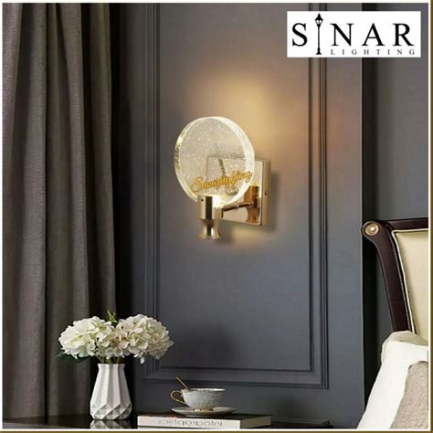 Jual Lampu Dinding Modern Gold Mirror Kaca Bulat D60055 Shopee Indonesia