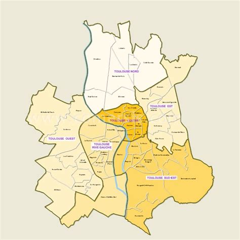 Carte Quartiers De Toulouse