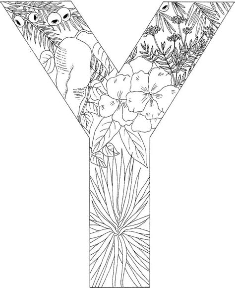 Coloriage Belle Lettre Y T L Charger Et Imprimer Gratuit Sur