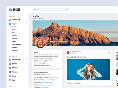 Profile User Interface Design Dashboard Design Dashboard Examples