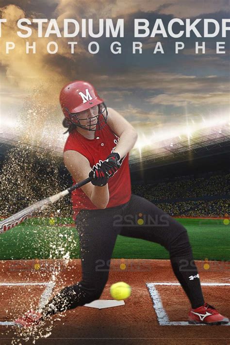 Softball Backdrop Sports Digital Masterbundles