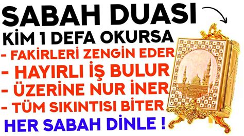 Kim Bu Duay Her Sabah Vakt Defa Okursa Zeng N Olur T M Sikintisi