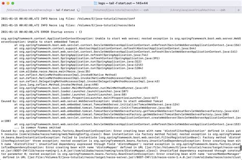 Nacos Enable To Start Web Server Nested Exception Is Org