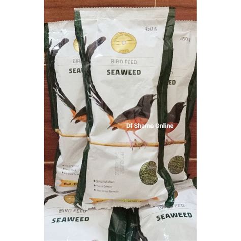 Jual GOLD COIN SEAWEED 450GR VOER HIJAU GOLDCOIN PAKAN BURUNG MURAI