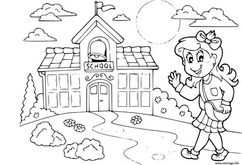 Coloriage Une Etudiante La Rentree Scolaire Jecolorie