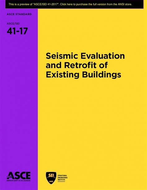 PDF Seismic Evaluation And Retrofit Of Existing Buildings ASCE