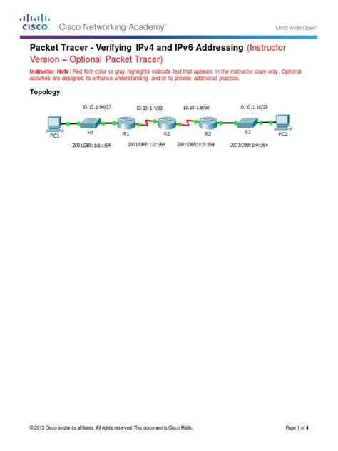 7 3 2 5 packet tracer verifying ipv4 and ipv6 addressing ilm pdf pdf i pv6 network