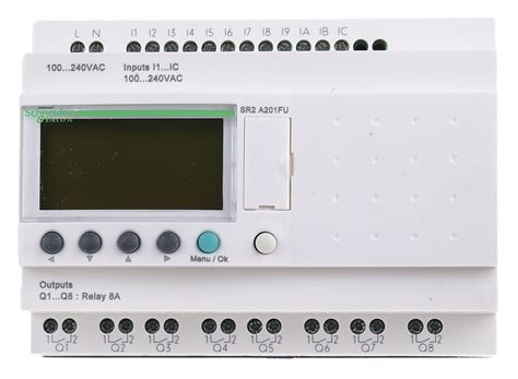 sr2a201fu schneider electric zelio logic smart logic module 12 inputs 8 outputs relay
