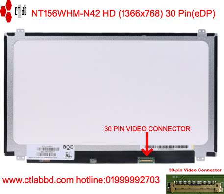 BOE Generic 15 6 30PIN EDP Slim Laptop Screen Display NT156WHM N42 CTLAB