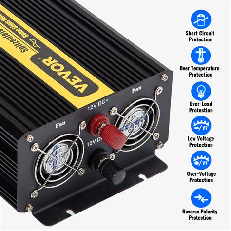 VEVOR Onduleur à Onde Sinusoïdale Pure Convertisseur Pur Sinus 300 W 12
