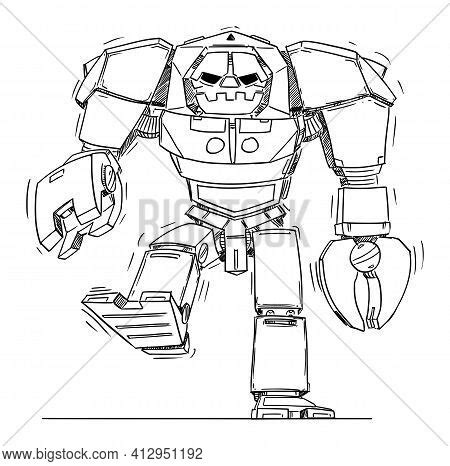 Big Evil Robot Vector Photo Free Trial Bigstock