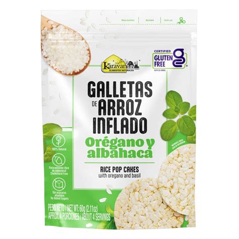 Galletas De Arroz Inflado Or Gano Y Albahaca X G Karavansay