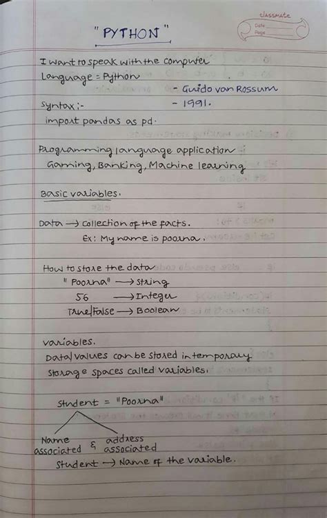 Solution Python Handwritten Notes Studypool