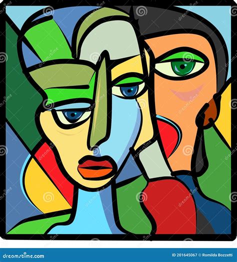 Retrato Cubista Ilustraci N Del Vector Ilustraci N De Persona