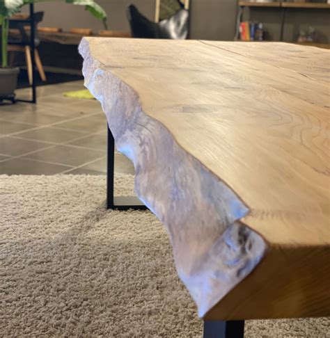 Tavolo In Legno Massello Cedro Del Libano 300x110 Cm Gambe In Ferro
