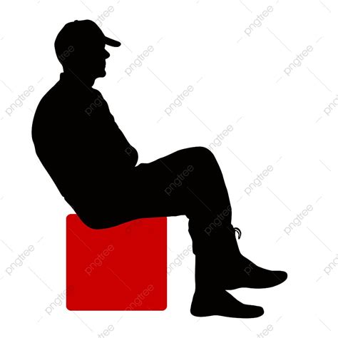 흰색 배경에 의자에 앉아 실루엣 남자 개념 소유 캐릭터 PNG 일러스트 및 벡터 에 대한 무료 다운로드 Pngtree