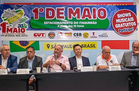 1º de Maio ato unificado das Centrais apresenta pauta comum de