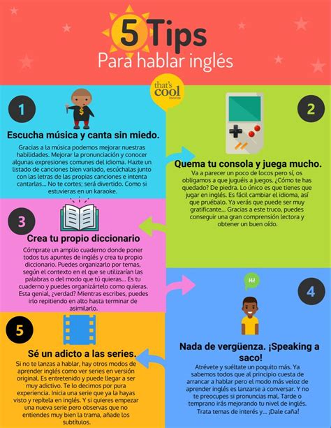 5 tips para hablar inglés Ejercicios de comprensión Comprensión