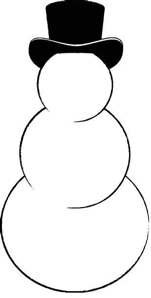 Blank Snowman Coloring Pages Clip Art Library