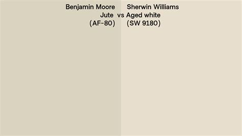 Benjamin Moore Jute AF 80 Vs Sherwin Williams Aged White SW 9180