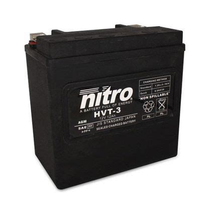 Batteria Nitro Hvt Agm Chiusa Harley Oe Tipo Acido Senza