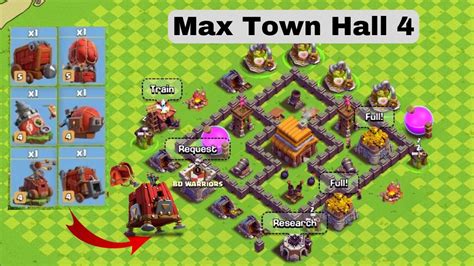 Max Town Hall 4 Vs Every Max Siege Machine Clash Of Clans YouTube