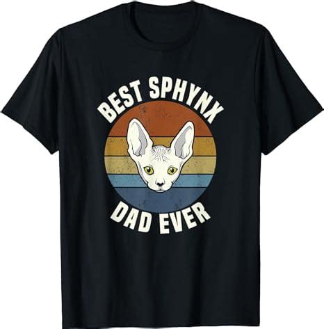 Mens Sphinx Cat Dad Sphynx Hairless Cat Breed Naked Cat T Shirt