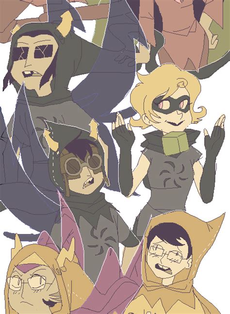 Dirk Strider John Egbert Jane Crocker Feferi Peixes Kanaya
