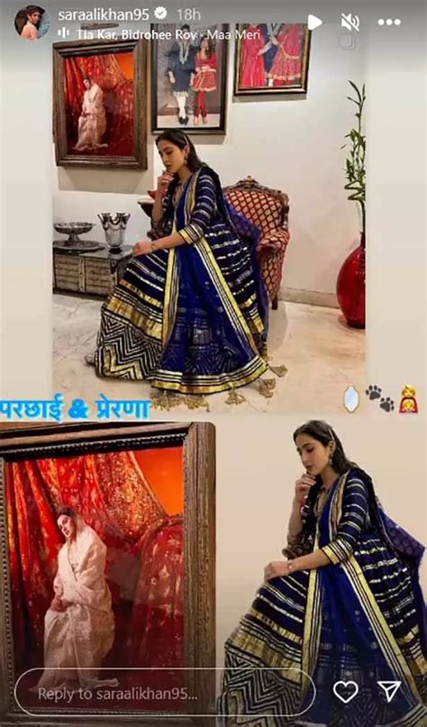 Sara Ali Khan Looks Elegant In A Royal Blue Anarkali Suit Filmfare