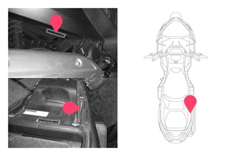 Suzuki Burgman Ubicación del número de chasis bastidor