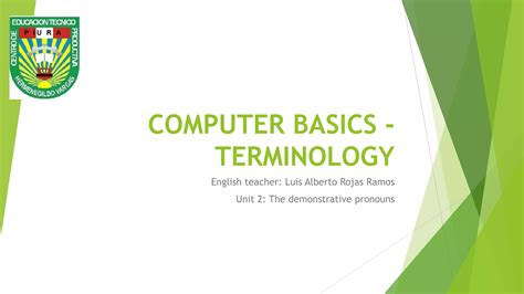 Computer Basics Terminology Ppt