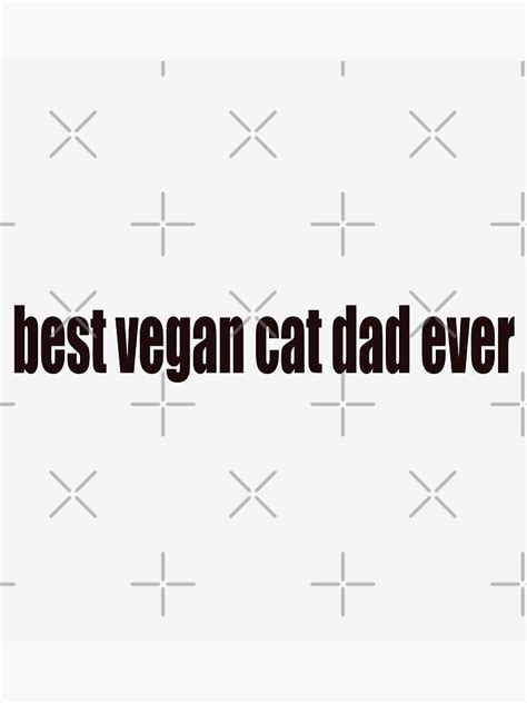 Póster el mejor papá gato vegano de todos los tiempos de ali ben