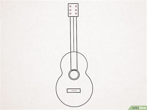 Cómo dibujar una guitarra acústica 13 Pasos