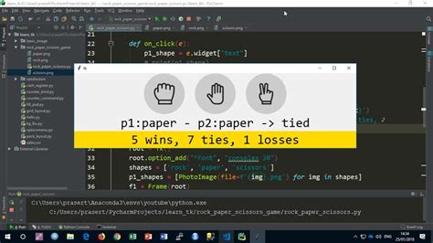 สอน python 3 gui สอนเขียนโปรแกรมเป่ายิ้งฉุบ youtube