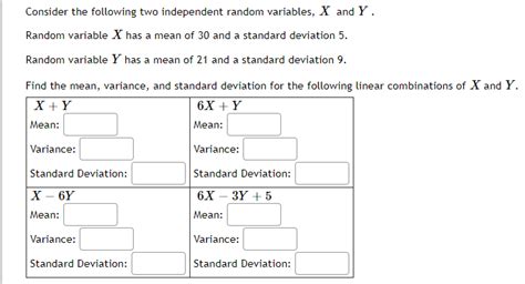 solved consider the following two independent random