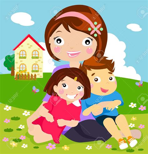 Álbumes 100 Imagen De Fondo Dibujo Imagenes De Mama Con Sus Dos Hijos