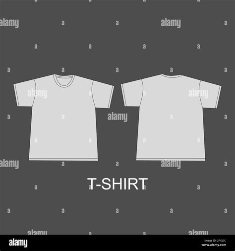 T Shirt Template Regular Fit Short Sleeve T Shirt Technical Sketch