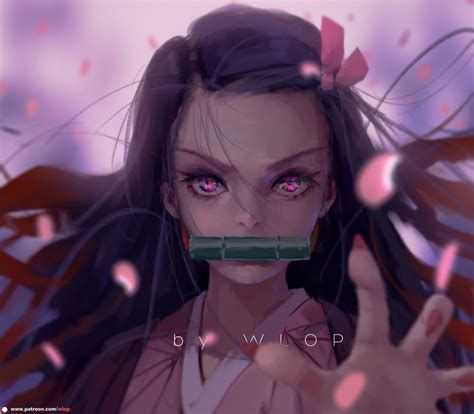 Kamado Nezuko Kimetsu No Yaiba Wlop Wang Ling Artist